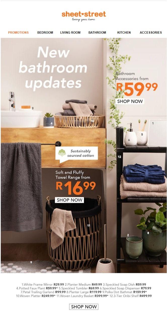 Sheet Street : New Bathroom Updates (Request Valid Date From Retailer ...