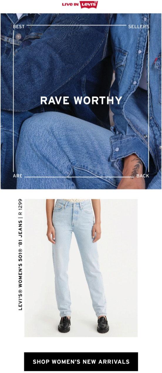 Levi's : Rave Worthy (Request Valid Date From Retailer) — m.guzzle.co.za