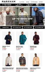 Markham : Up To R800 Off Selected Merchandise (Request Valid Date From ...