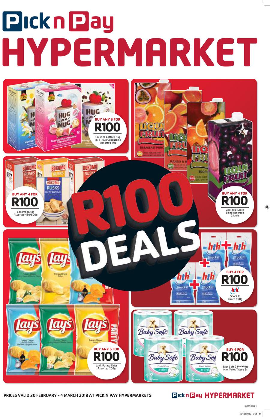 Pick n Pay Hyper Eastern Cape : R100 Deals (20 Feb - 04 Mar 2018) — m ...