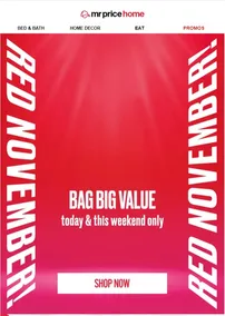 Mr Price Home : Bag Big Value Today And This Weekend Only (10 November - 12 November 2023) — www ...
