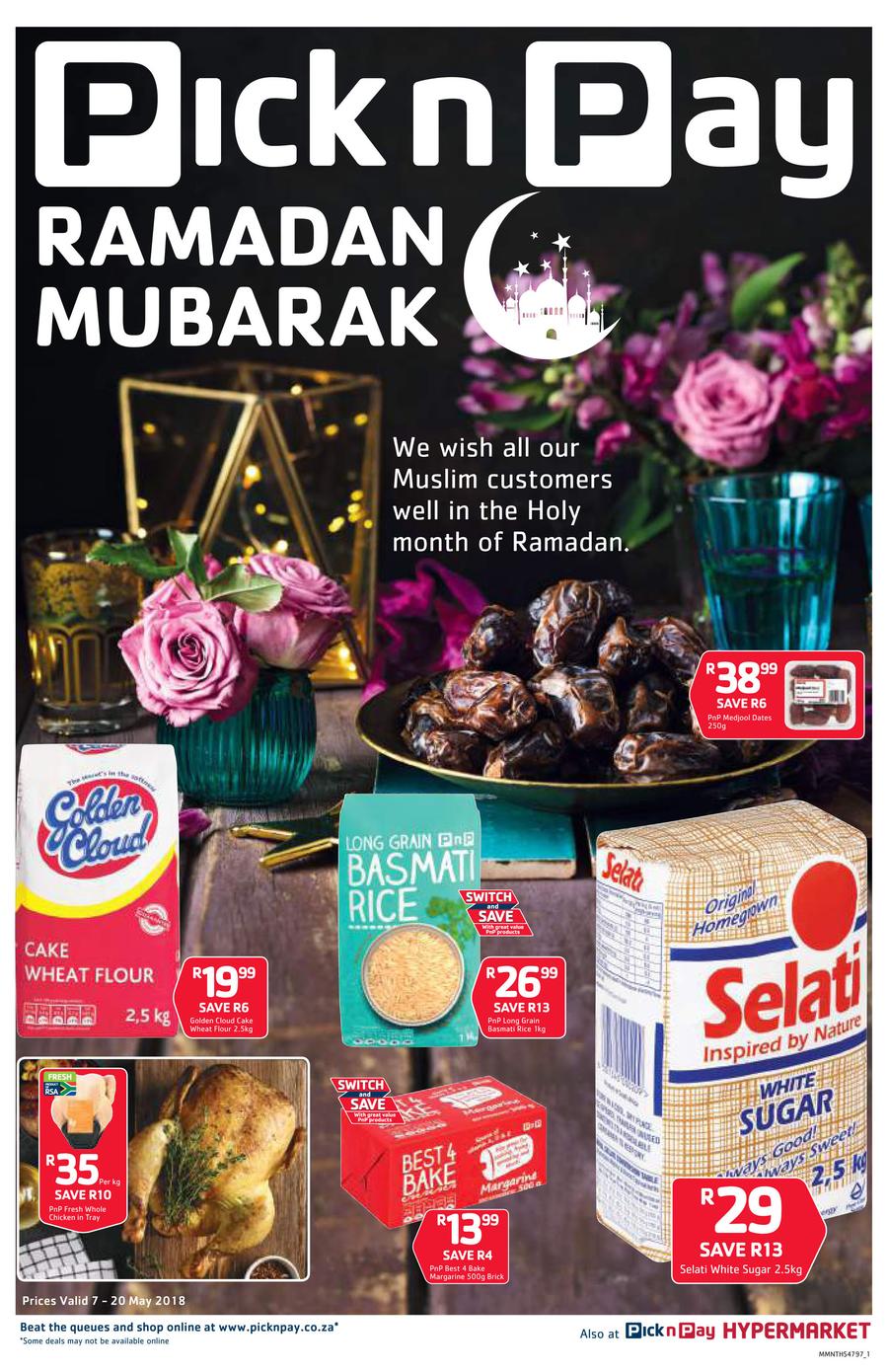 Pick n Pay : Ramadan Mubarak Specials (07 May - 20 May 2018) — m.guzzle ...