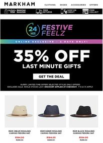 Markham : 35% Off Last Minute Gifts (12 December - 14 December 2022 ...