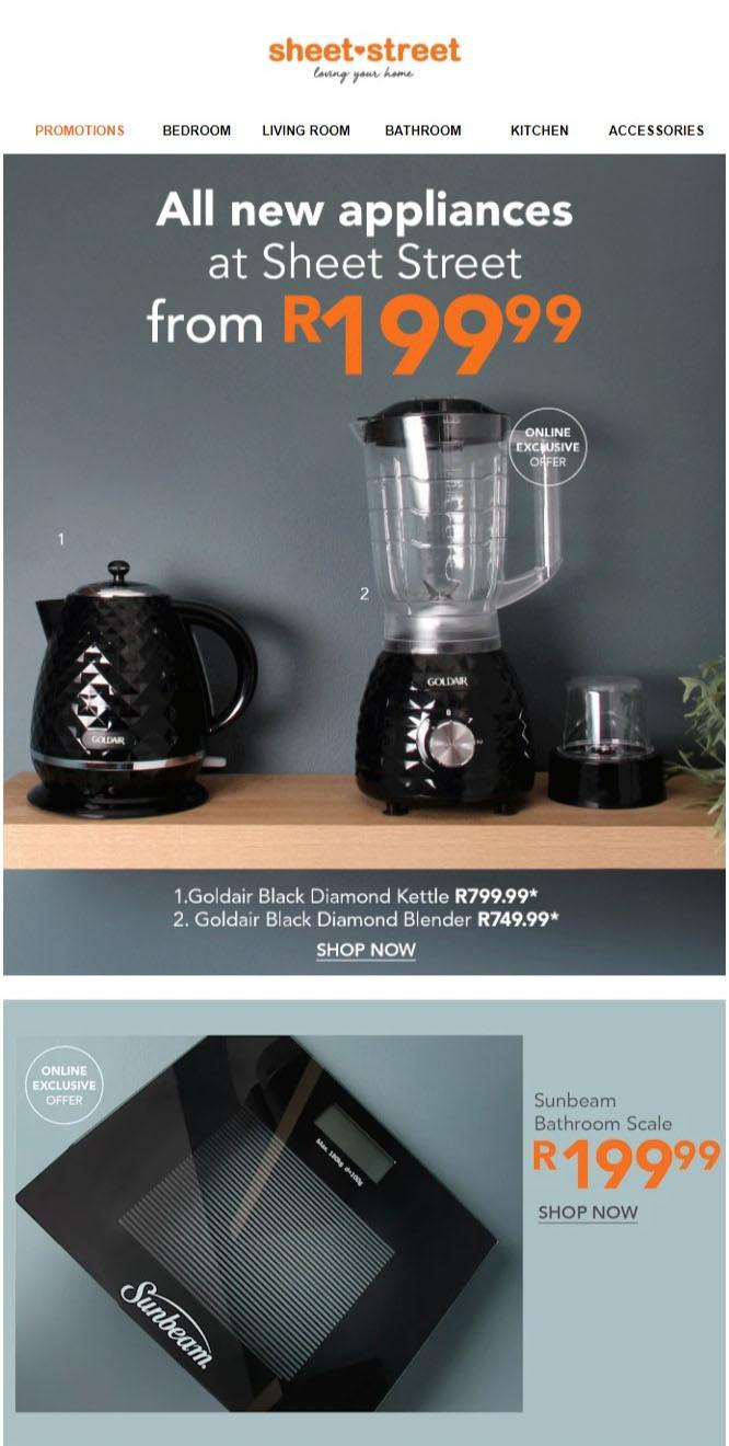 Sheet Street : All New Appliances At Sheet Street From R199.99 (Request ...