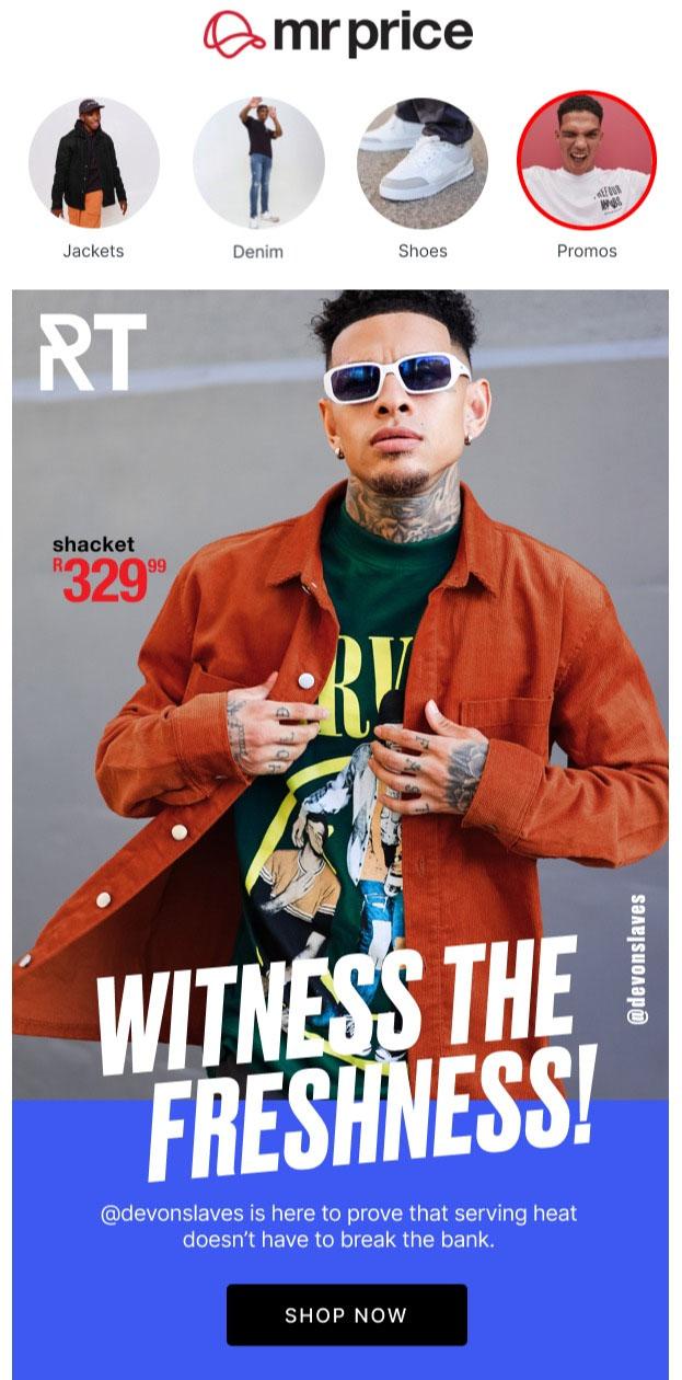 Mr Price : Witness The Freshness (Request Valid Date From Retailer) — www.guzzle.co.za