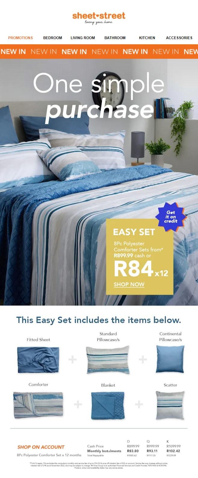 Sheet Street : One Simple Purchase (Request Valid Date From Retailer ...