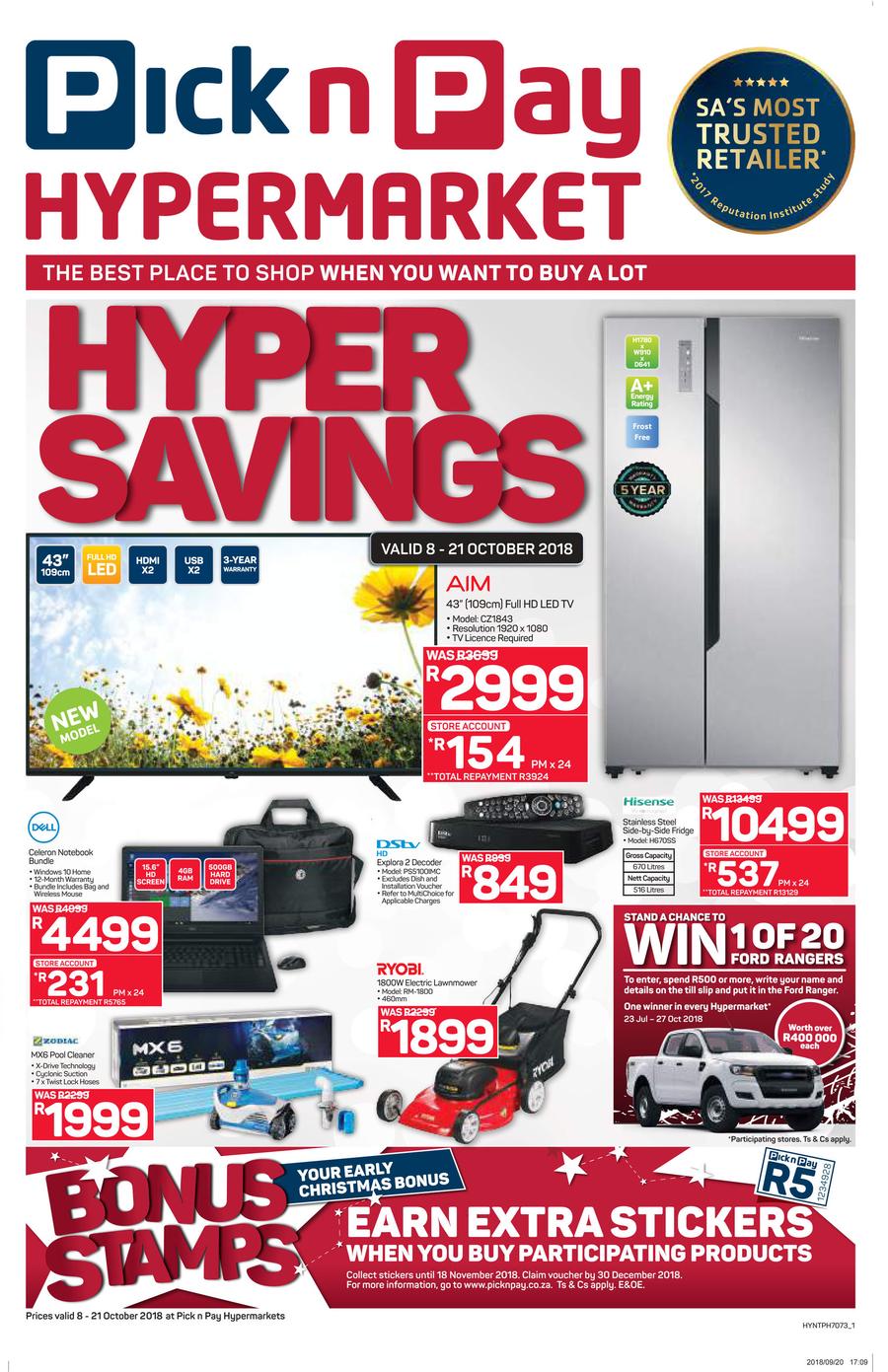 Pick n Pay Hyper : Savings (08 Oct - 21 Oct 2018) — m.guzzle.co.za