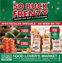Food Lovers Market Gauteng : 50 Buck Frenzy (27 May - 02 Jun 2019 ...