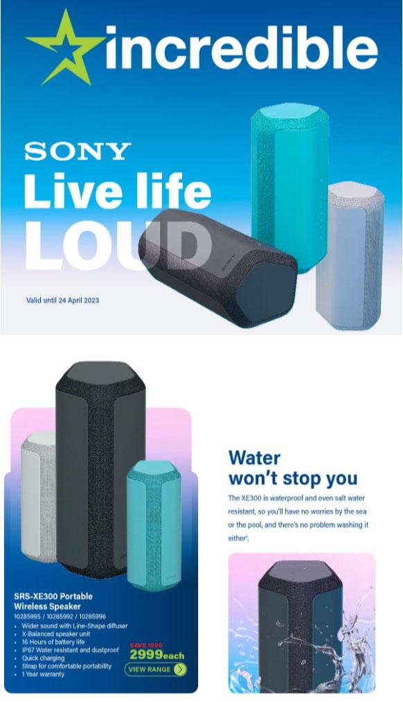 Incredible Connection : Sony Live Life Loud (17 April - 24 April 2023 ...