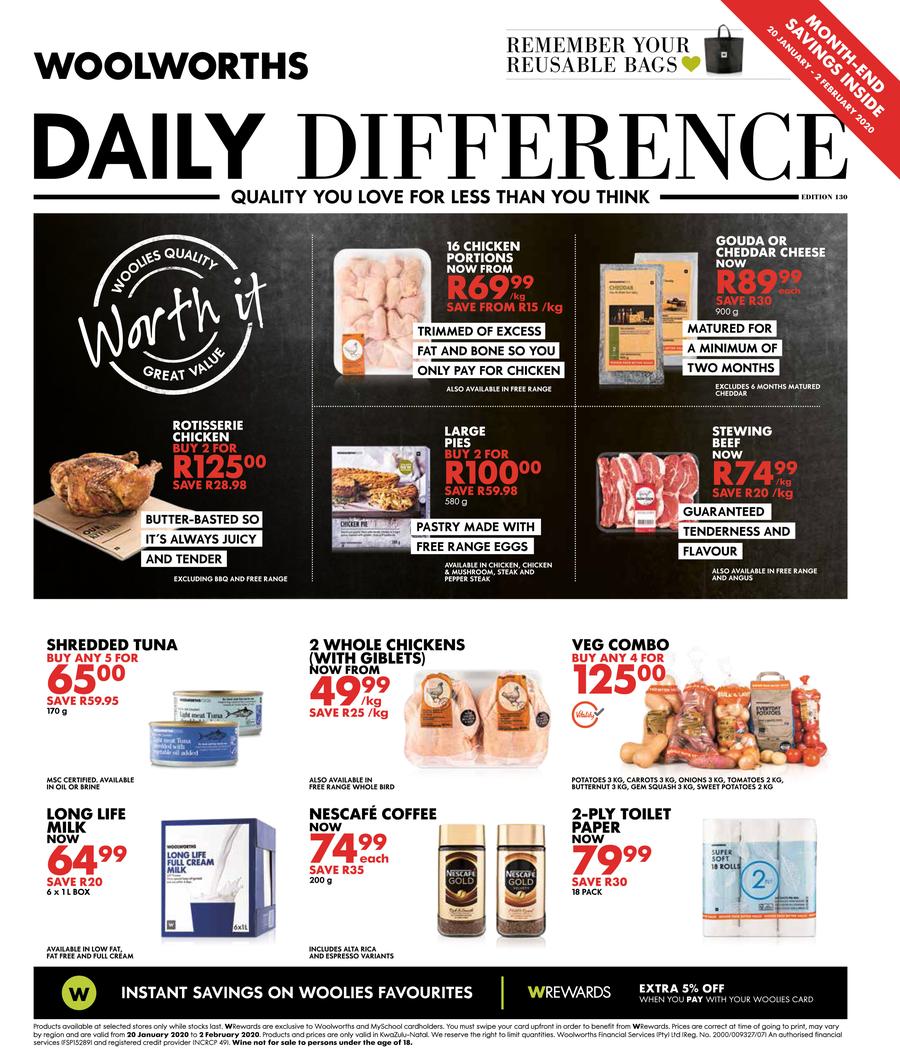 Woolworths KZN : Daily Difference (20 Jan - 02 Feb 2020) — m.guzzle.co.za