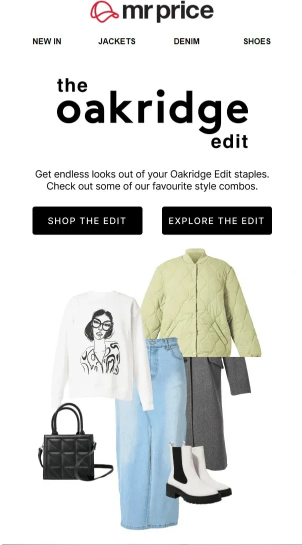 Mr Price : The Oakridge Edit (Request Valid Date From Retailer) — m.guzzle.co.za