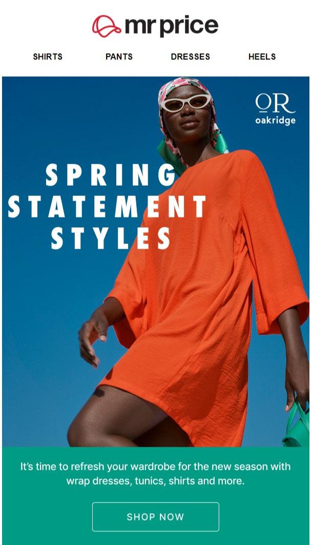 Mr Price : Spring Statement Styles (Request Valid Date From Retailer ...