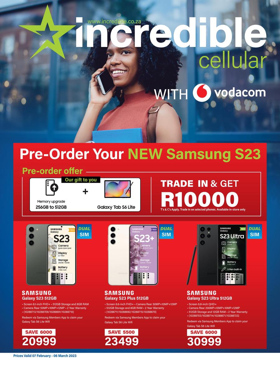 Incredible Connection : Cellular With Vodacom (07 February - 06 March ...