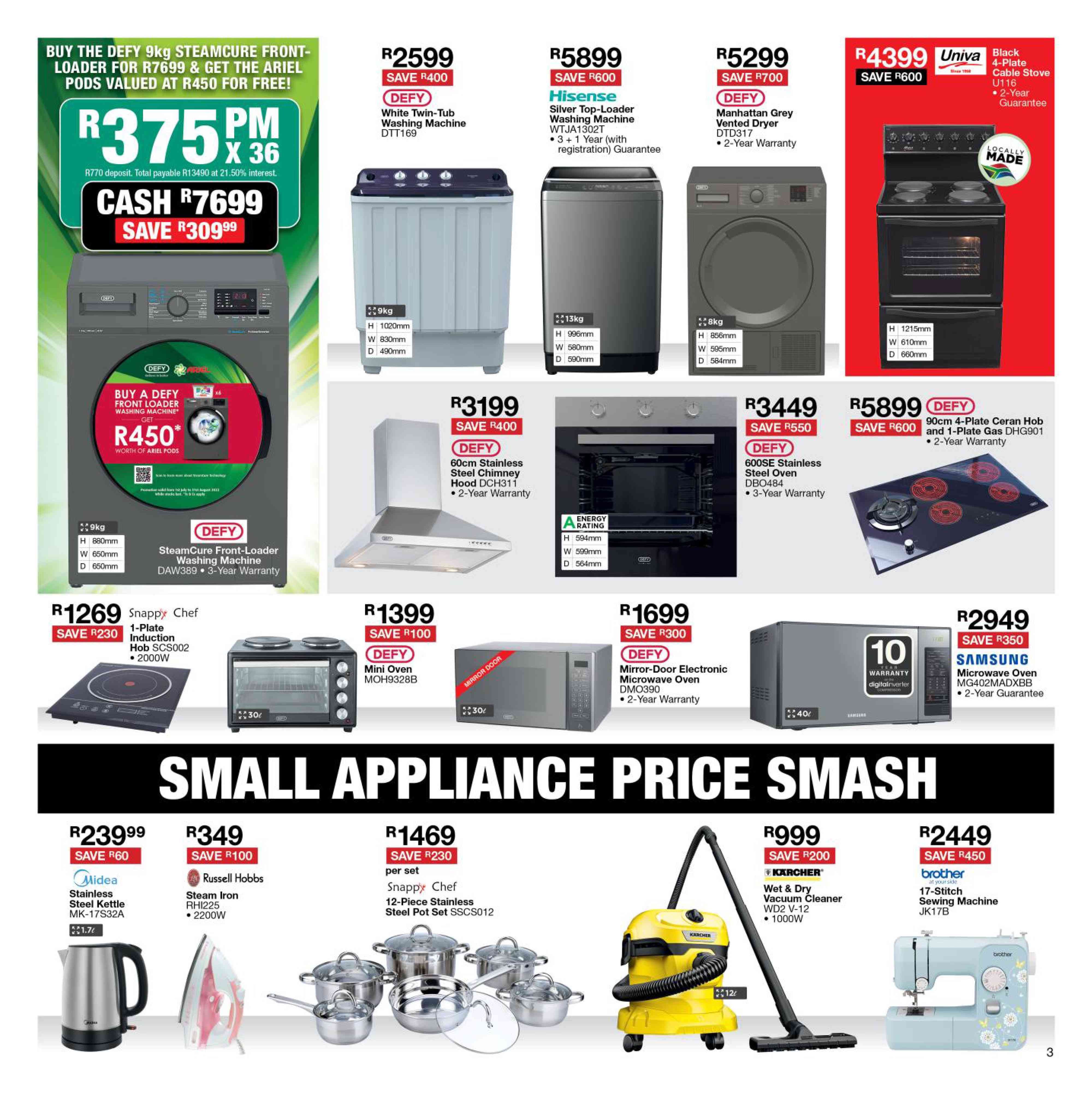 Special Defy 9Kg White Twin Tub Washing Machine DTT169 — www.guzzle.co.za