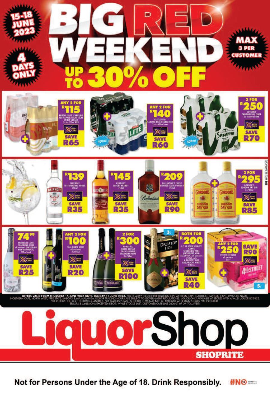Shoprite Liquor Big Red Weekend 15 June 18 June 2023 Www guzzle
