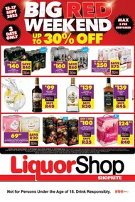 Shoprite Liquor Big Red Weekend (15 September - 17 September 2023 ...