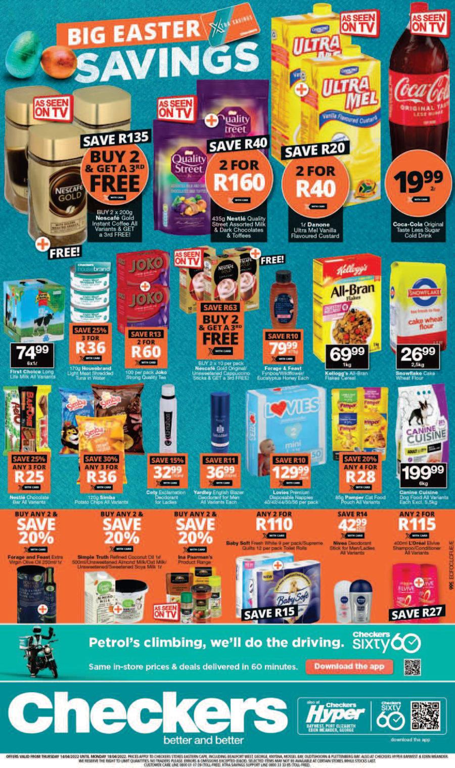 Checkers Eastern Cape : Easter Savings (14 April - 18 April 2022) — m ...