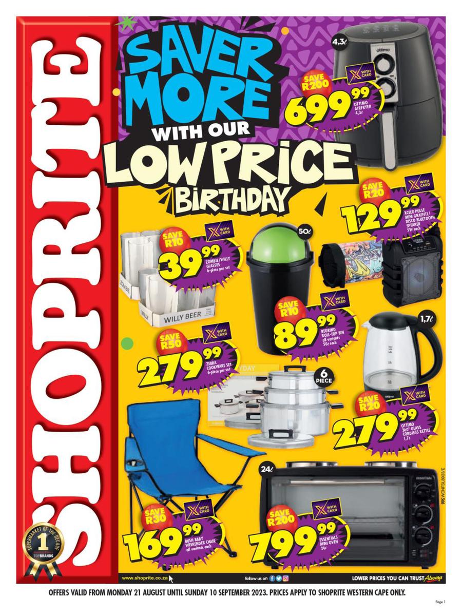 Shoprite Western Cape : Save More With Our Low Price Birthday (21 ...