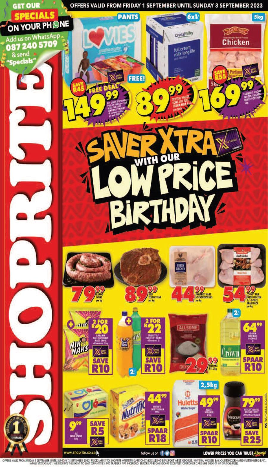 Shoprite Western Cape : Save Xtra With Our Low Price Birthday (1 ...