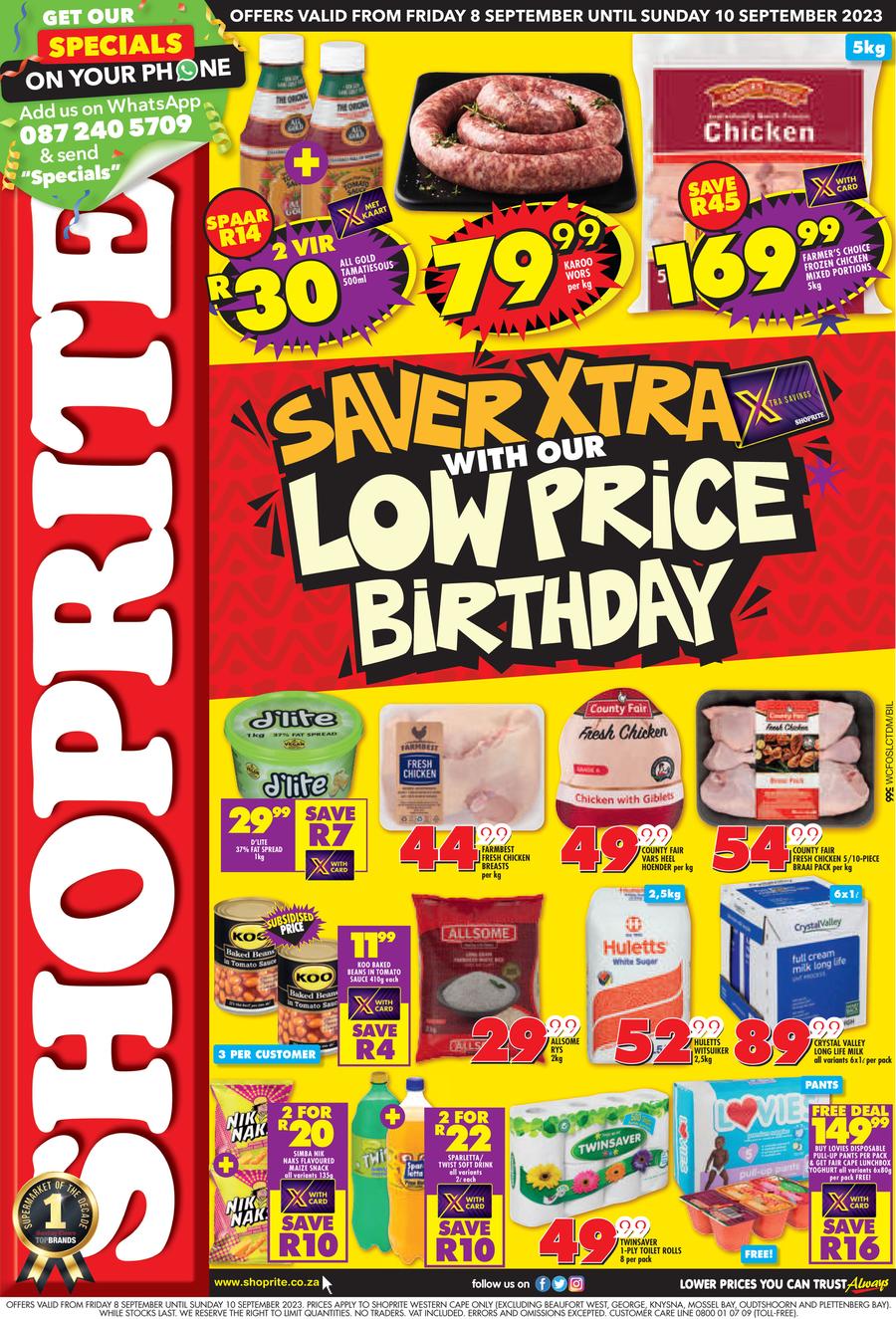 Shoprite Western Cape : Save Xtra With Our Low Price Birthday (8 ...