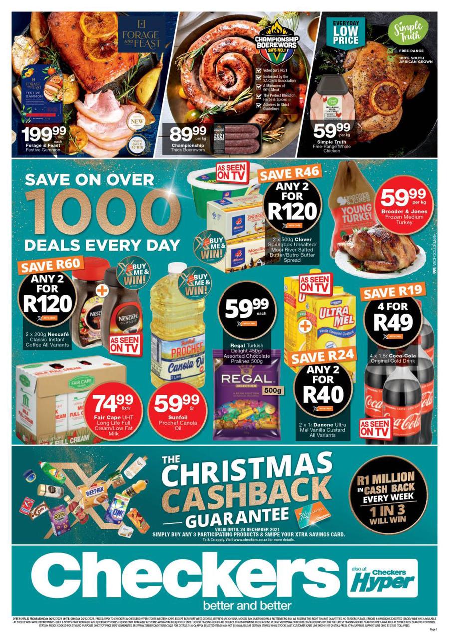 Checkers Western Cape : 1000 Deals Every Day (06 December - 26 December ...