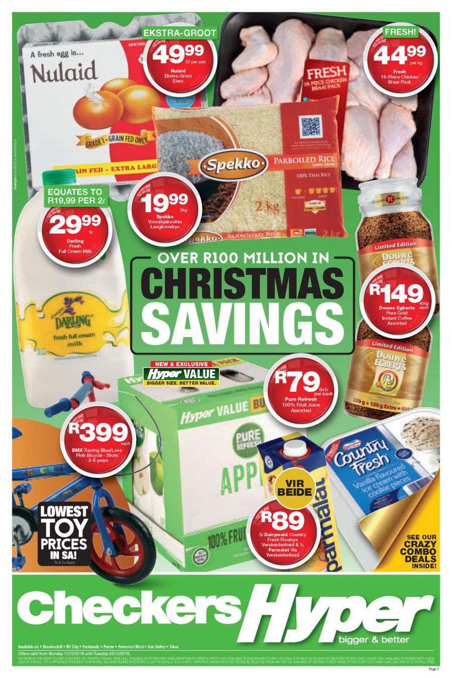 Checkers Hyper Western Cape : Christmas Savings (10 Dec - 25 Dec 2018 ...