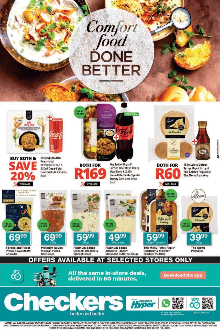 Checkers Western Cape : Comfort Food Done Better (22 May - 18 June 2023 ...