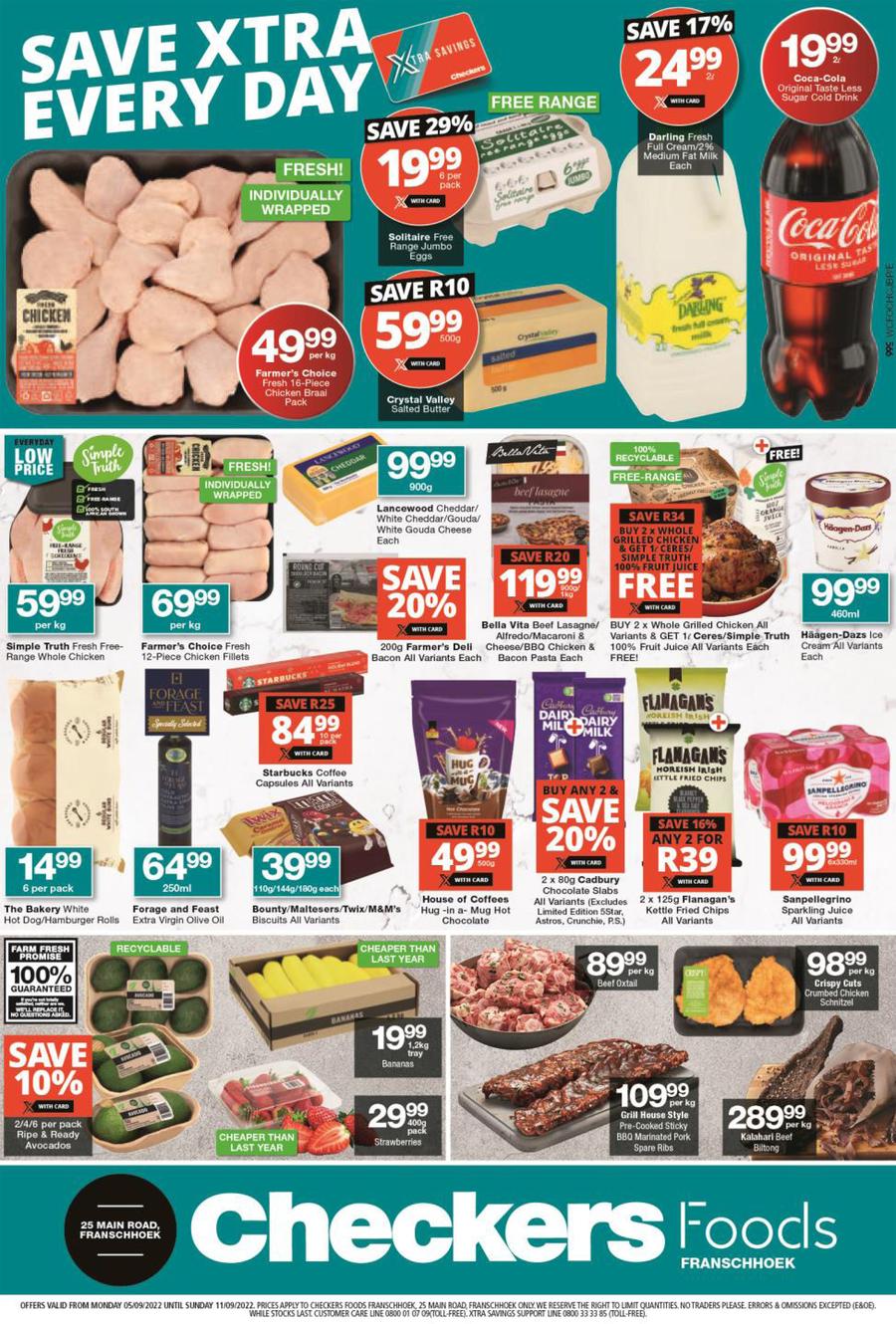 Checkers Franschhoek : Save Xtra Everyday (5 September - 11 September ...