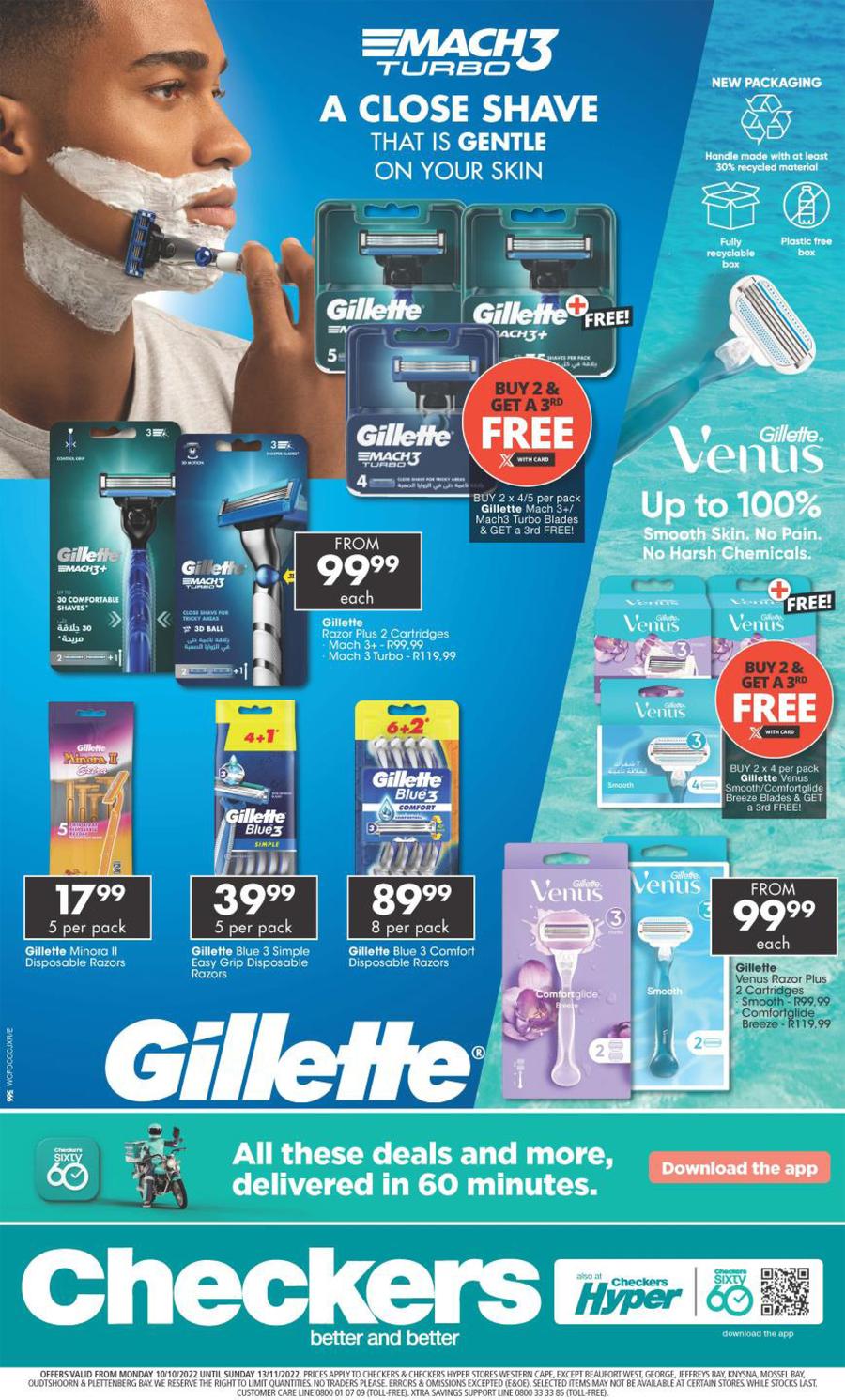 Checkers Western Cape : Gillette Promotion (10 October - 13 November ...