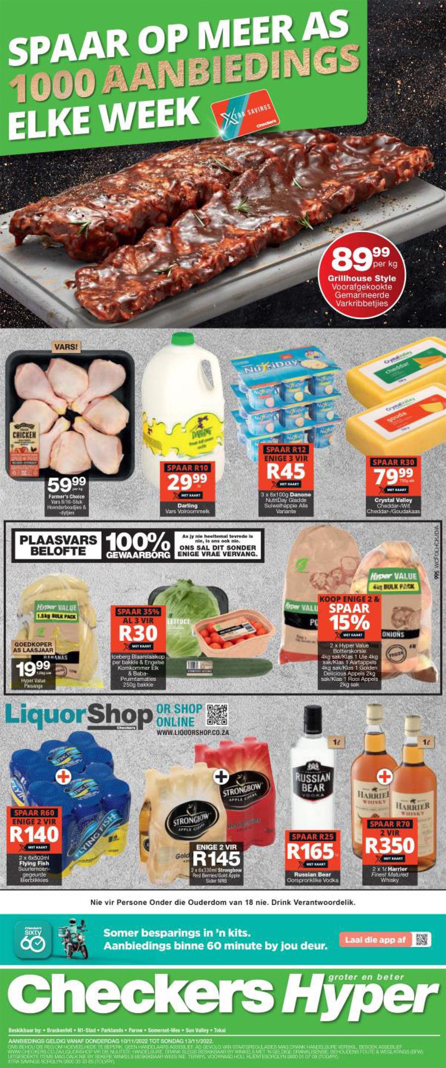 Checkers Hyper Western Cape : Xtra Besparings (10 November - 13 ...