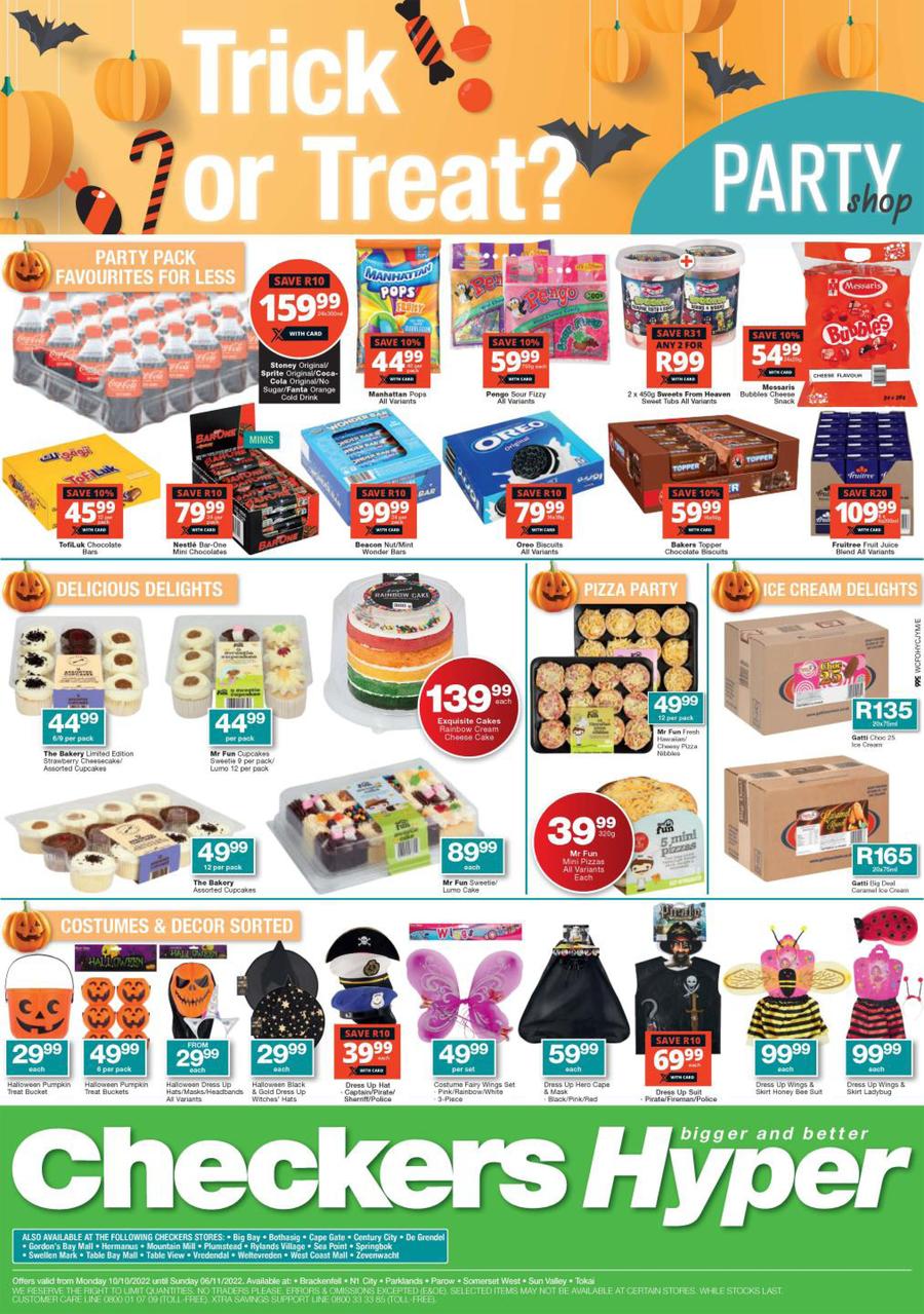 Checkers Hyper Western Cape : Trick Or Treat (10 October - 6 November ...