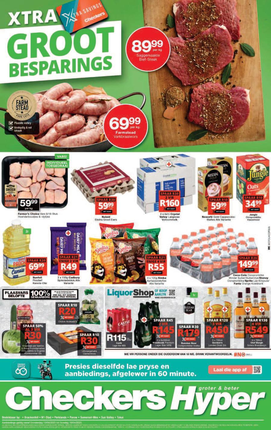 Checkers Hyper Western Cape : Xtra Groot Besparings (13 April - 16 ...