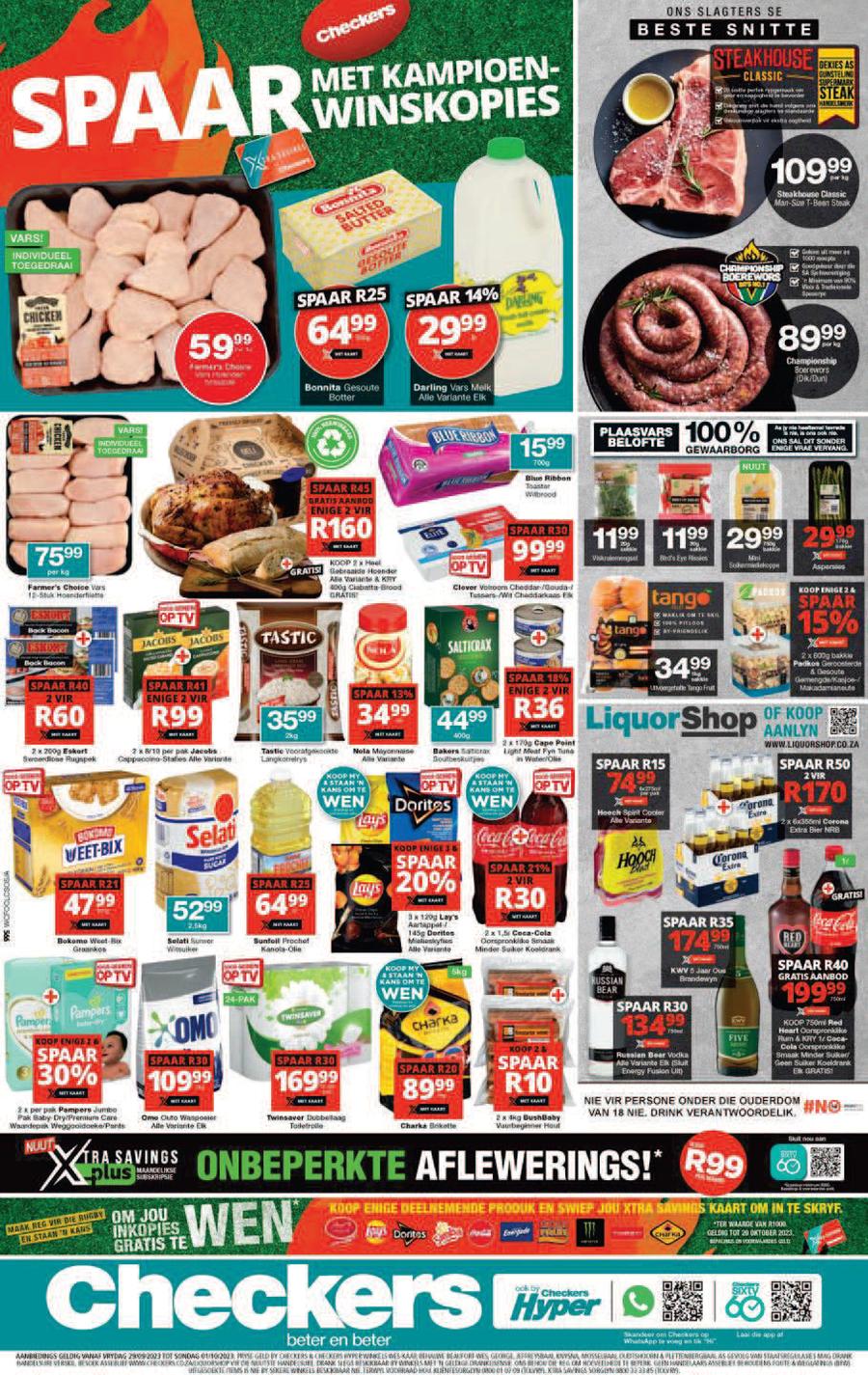 Checkers Western Cape : Xtra Besparings (29 September - 1 October 2023 ...