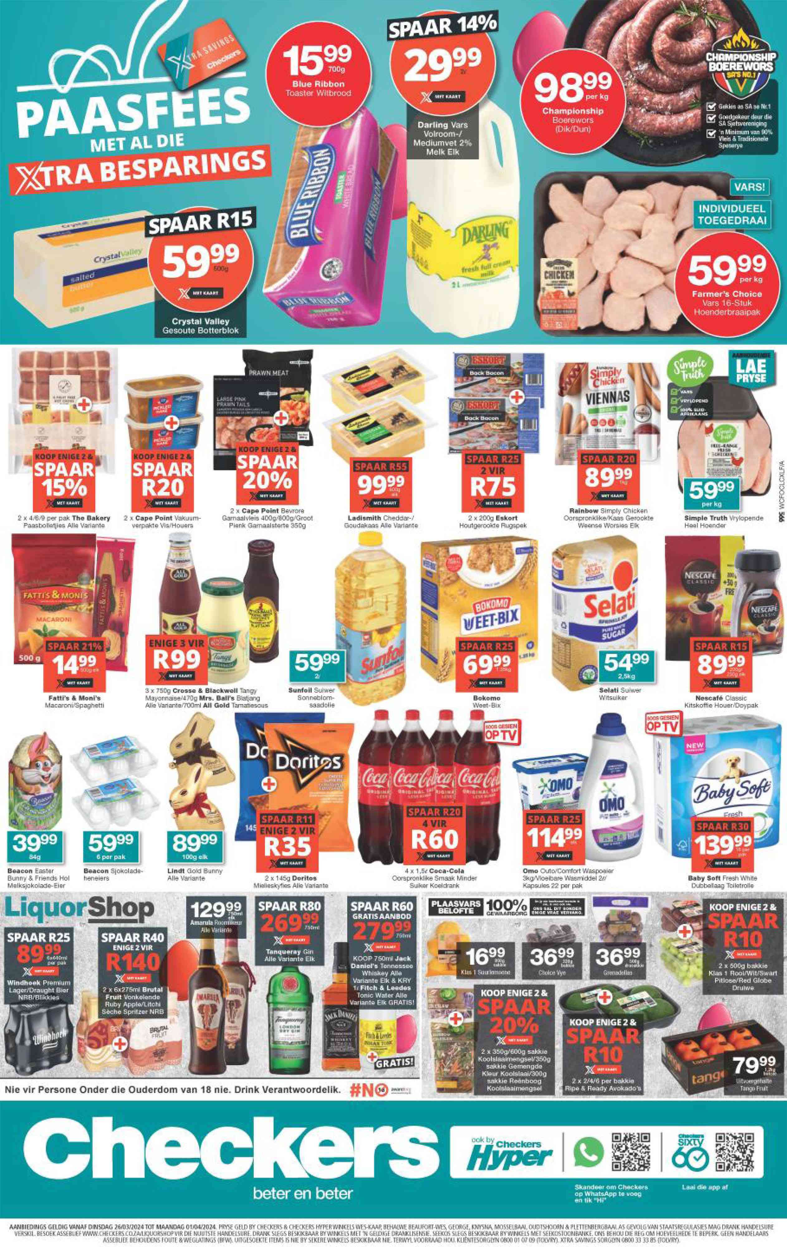 Checkers Western Cape : Xtra Savings (26 March - 1 April 2024) — www ...