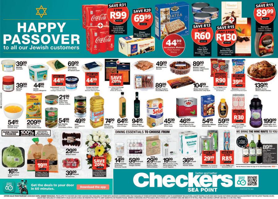 Checkers Sea Point : Happy Passover (23 March - 9 April 2023) — m ...