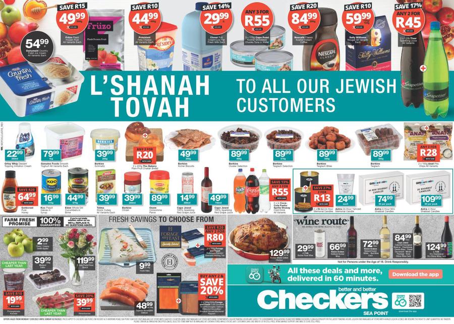 Checkers Western Cape : L'Shanah Tovah (12 September - 2 October 2022 ...