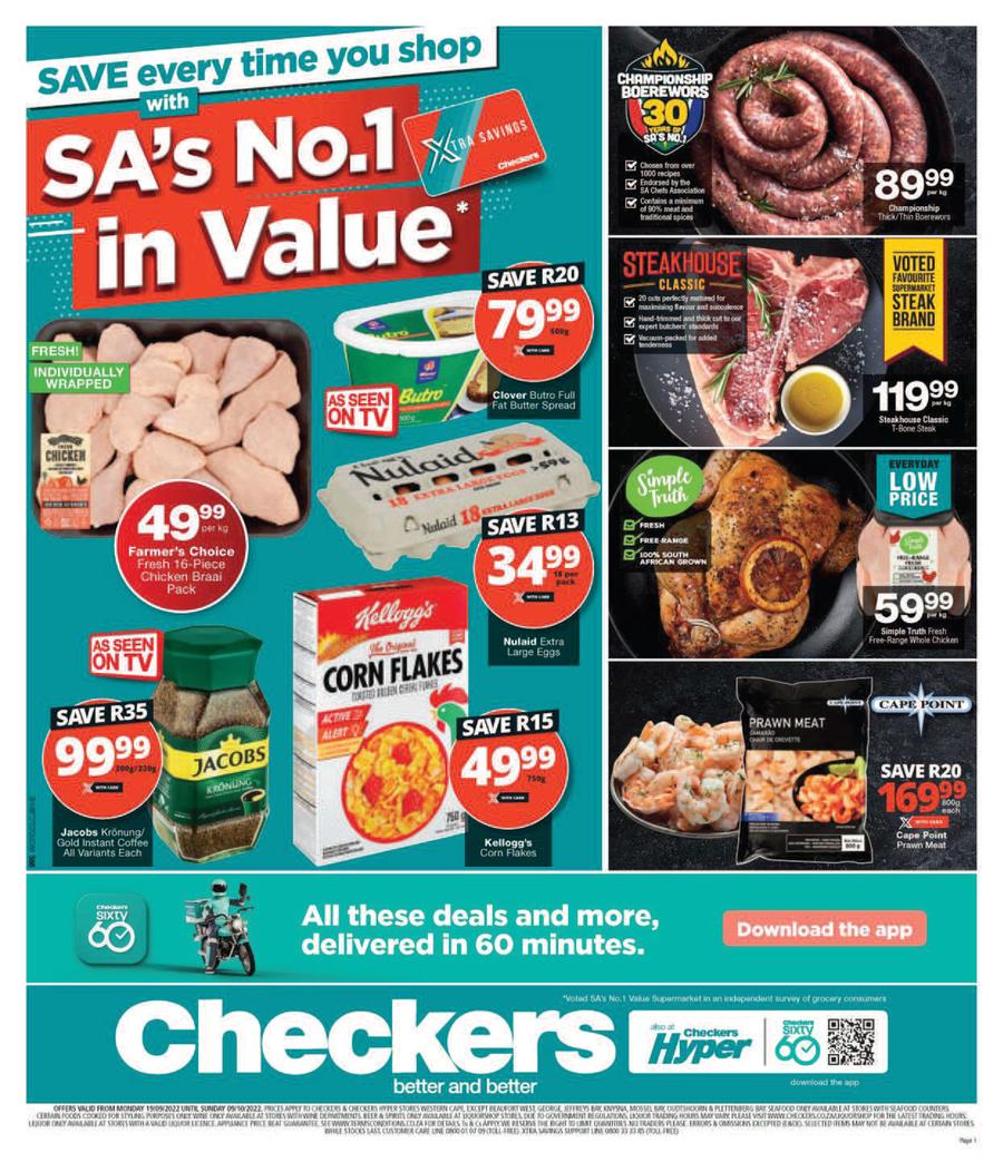 Checkers Western Cape : Xtra Savings (19 September - 9 October 2022 ...