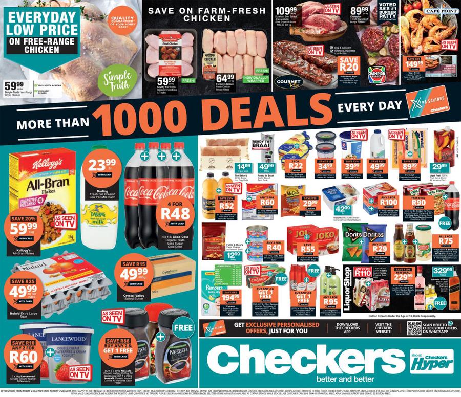 Checkers Western Cape : 1000 Deals (23 April - 25 April 2021) — m ...