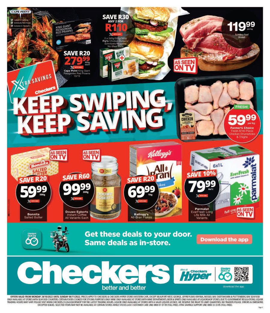 Checkers Western Cape : Xtra Savings (24 October - 6 November 2022) — m ...
