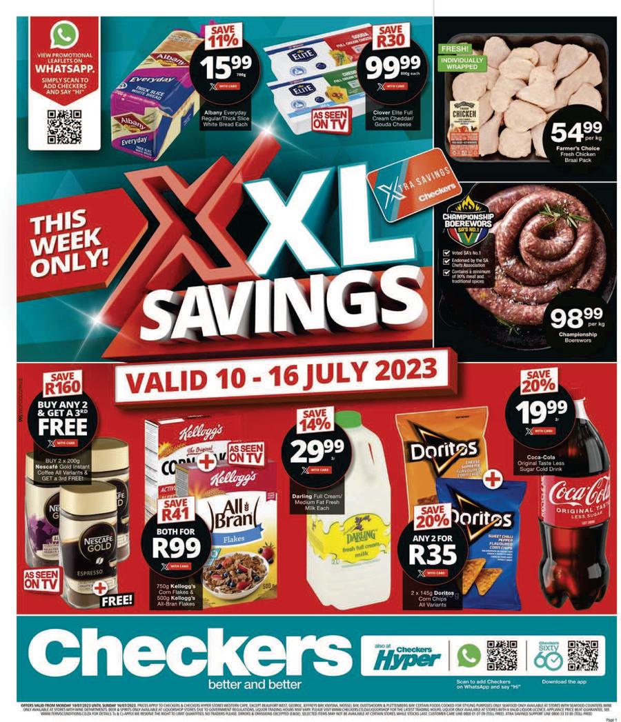 Checkers Western Cape : XXL Savings (10 July - 16 July 2023) — m.guzzle ...