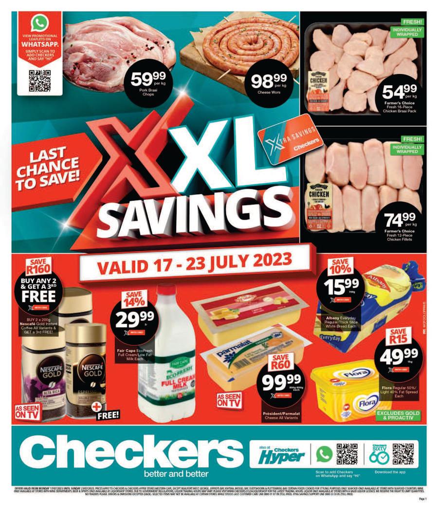 Checkers Western Cape : XXL Savings (17 July - 23 July 2023) — m.guzzle ...
