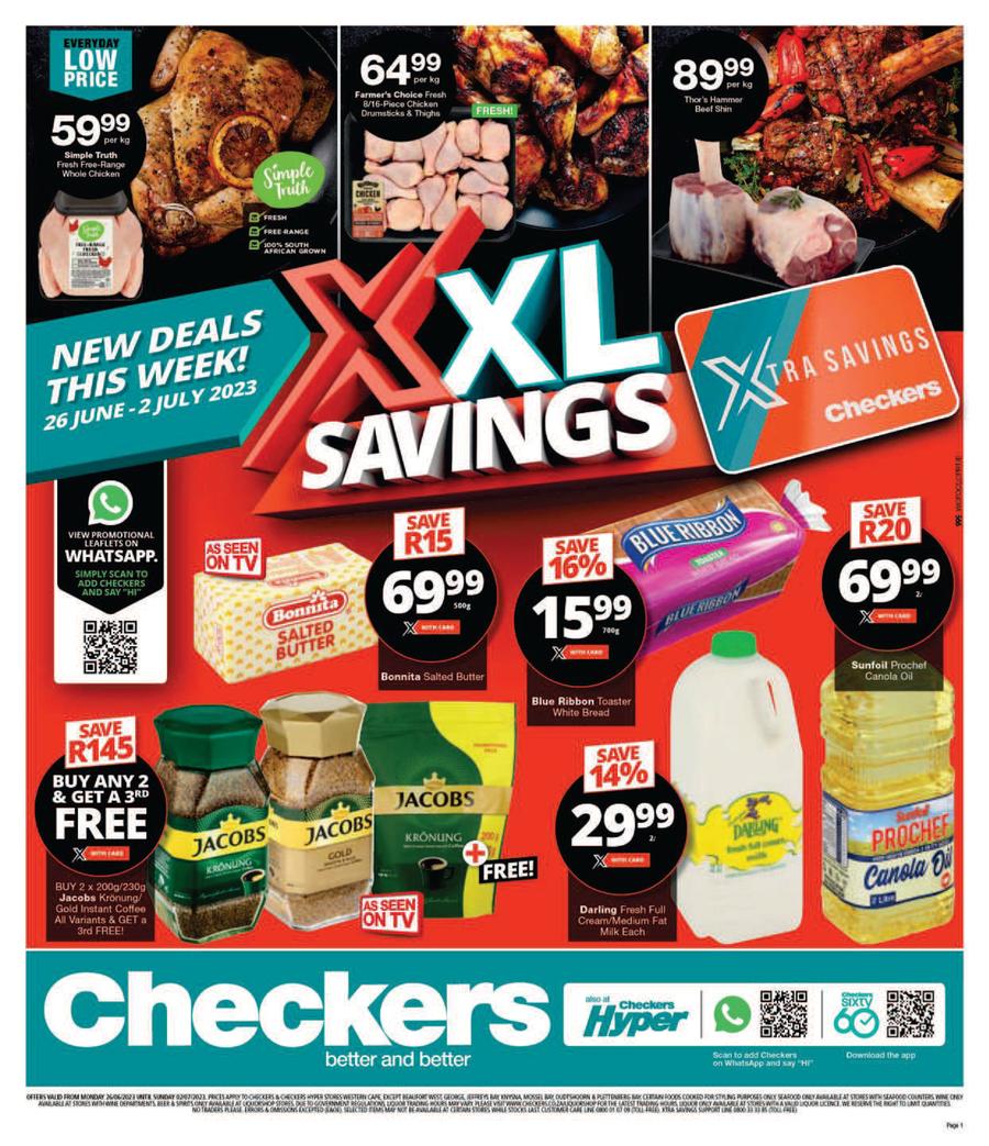 Checkers Western Cape : XXL Savings (26 June - 2 July 2023) — m.guzzle ...