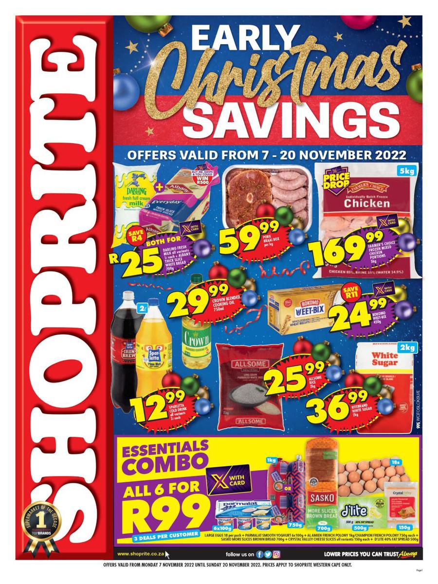 Shoprite Western Cape : Early Christmas Savings (7 November - 20 ...