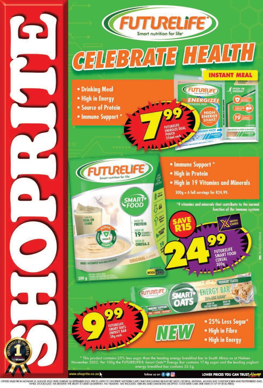 Shoprite Western Cape : Future Life Promotion (21 August - 10 September ...