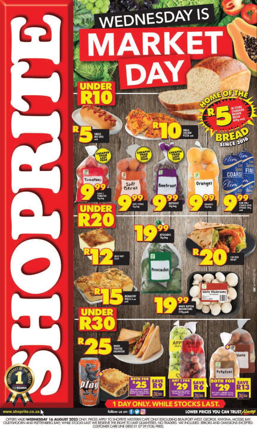 Shoprite Western Cape : Wednesday Is Market Day (16 August 2023 Only ...