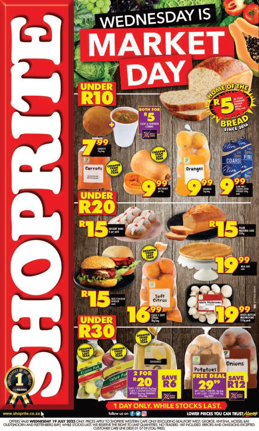 Shoprite Western Cape : Wednesday Is Market Day (19 July 2023 Only) — m ...