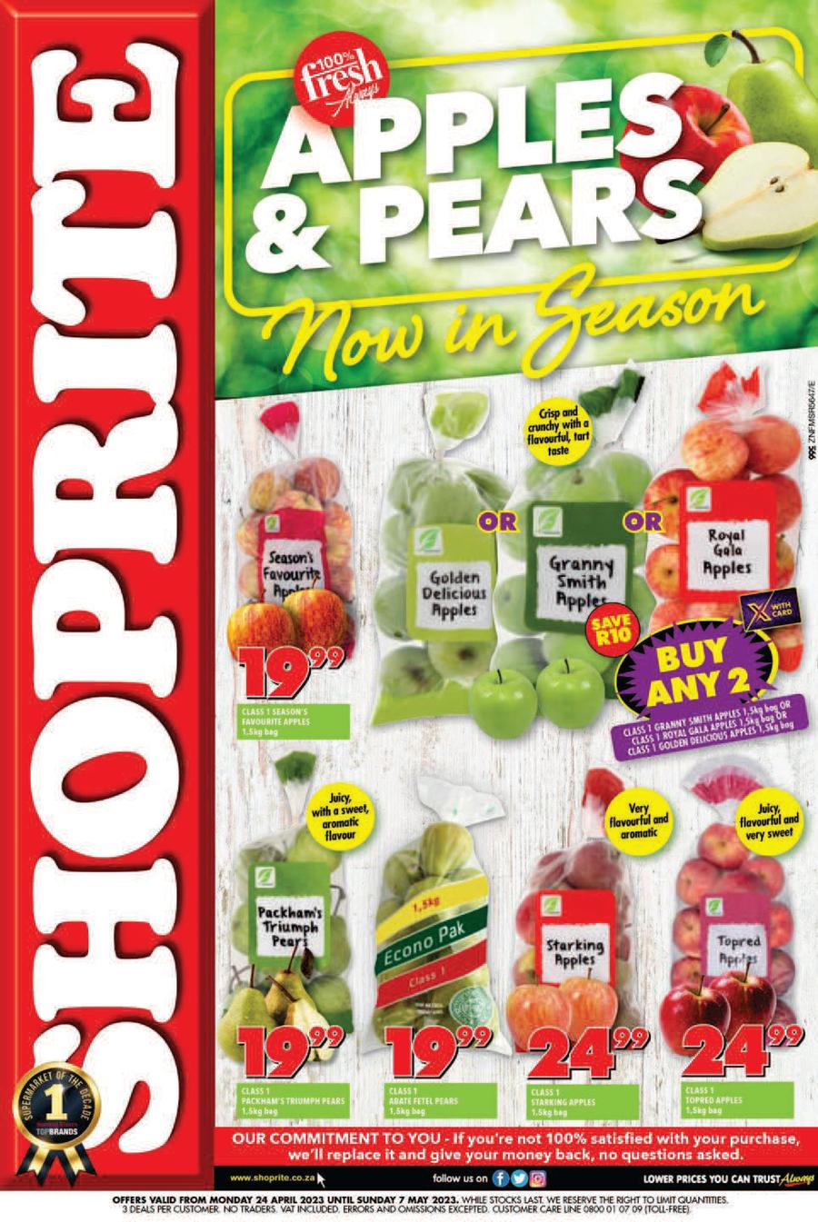 Shoprite KwaZulu-Natal : Apples & Pears Now In Season (24 April - 7 May ...