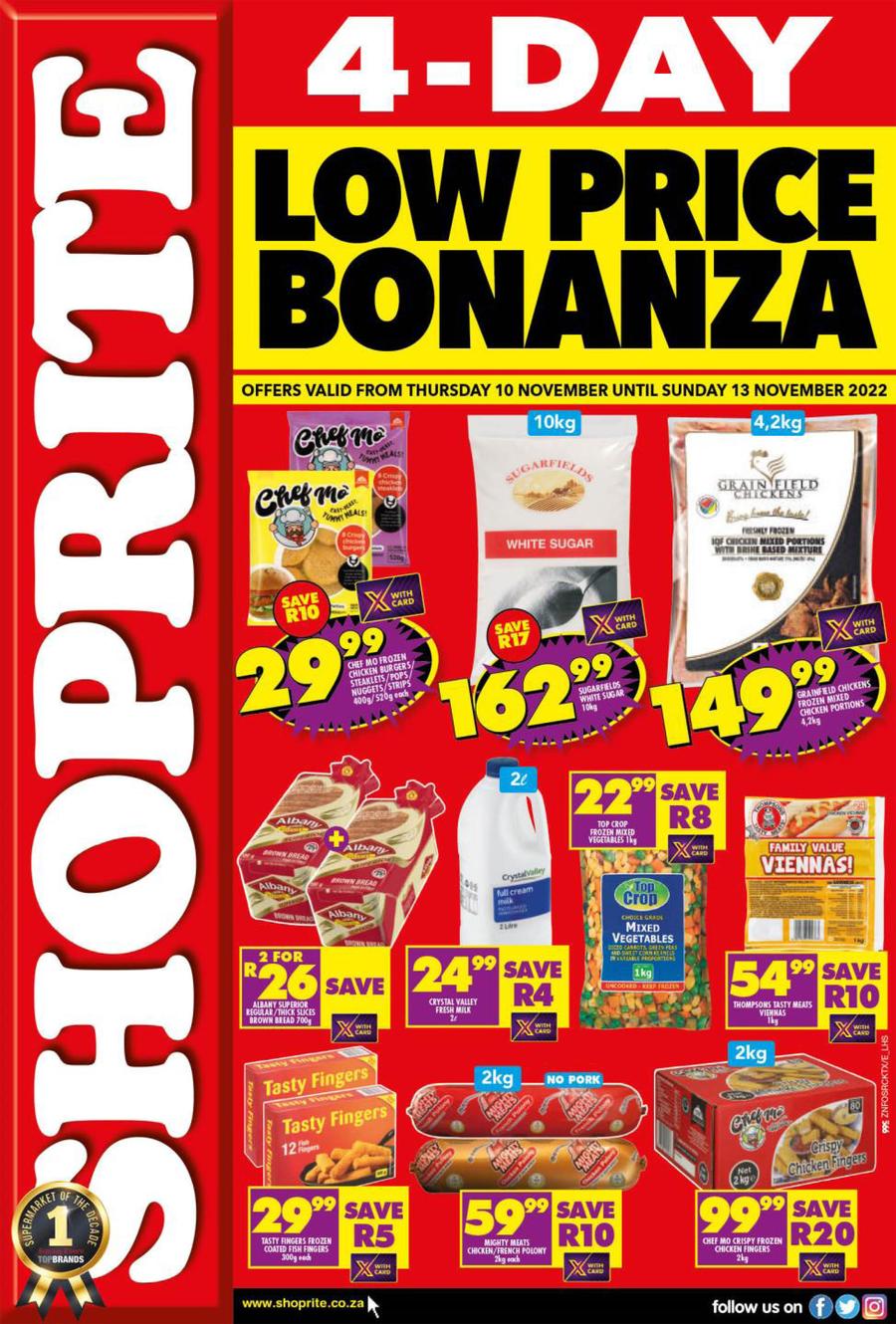 Shoprite KwaZulu-Natal : Low Price Bonanza (10 November - 13 November ...