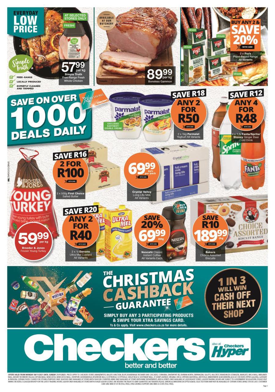 Checkers KwaZulu-Natal : 1000 Deals Daily (08 November - 21 November ...