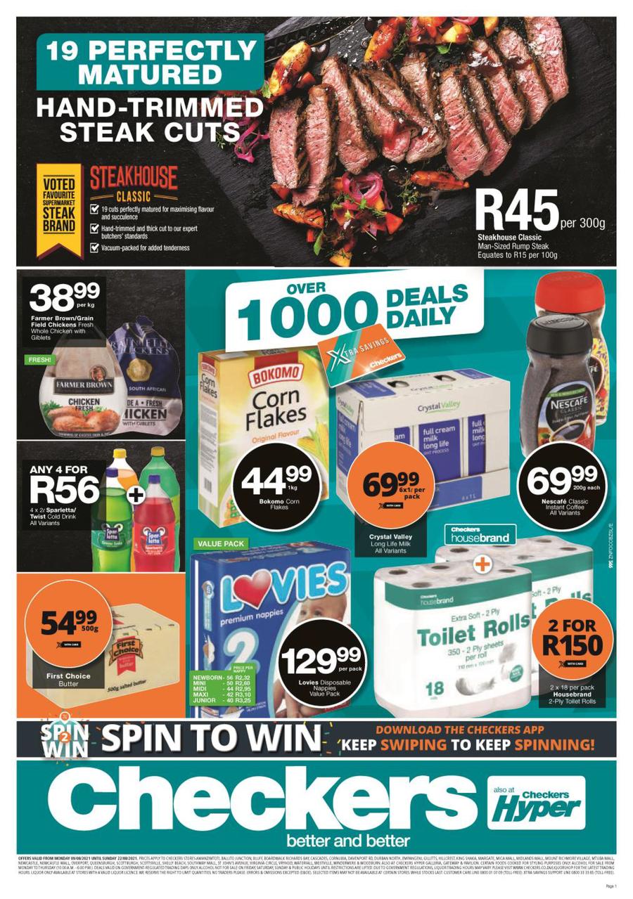 Checkers KwaZulu-Natal : Over 1000 Deals Daily (09 August - 22 August ...